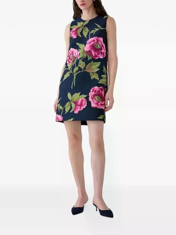 Carolina Herrera Peony-jacquard Shift Dress