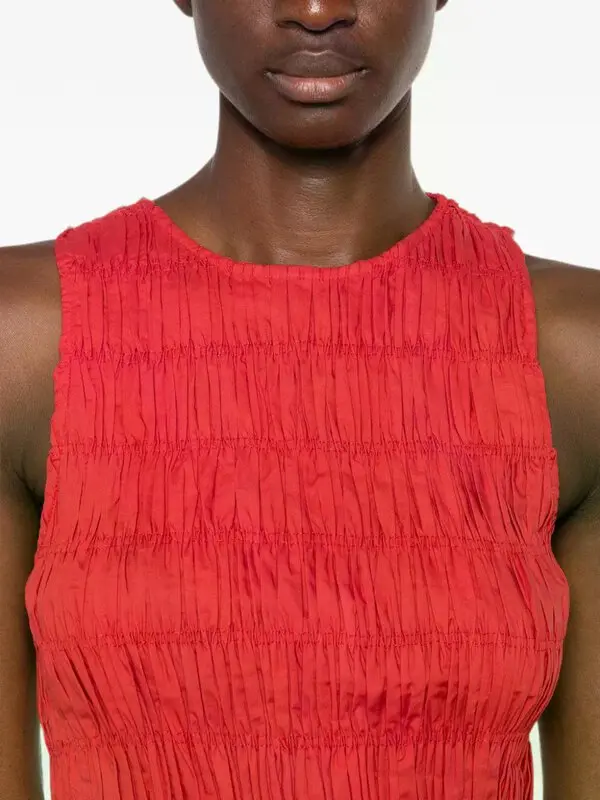 Faithfull The Brand Cales Smocked Peplum Top