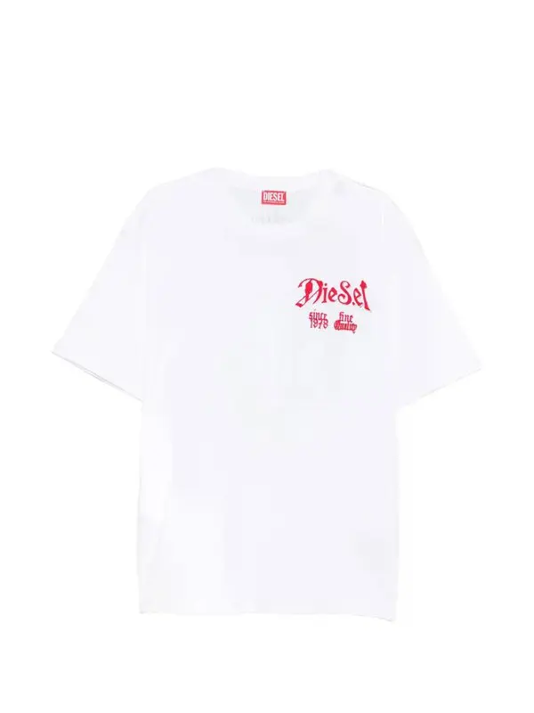 DIESEL® Graphic-print Crew-neck T-shirt - White