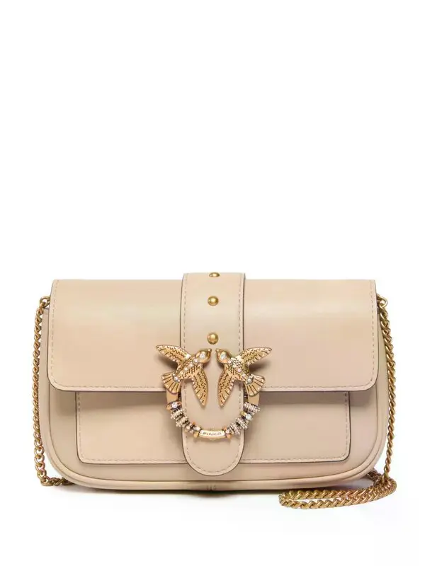 Pinko Love Birds Leather Shoulder Bag
