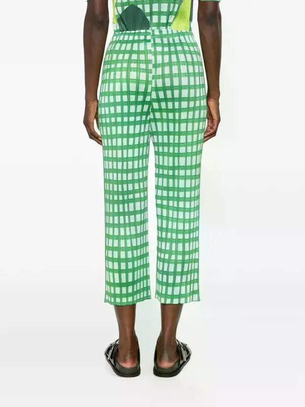 Issey Miyake Basket Pleated Cropped Trousers