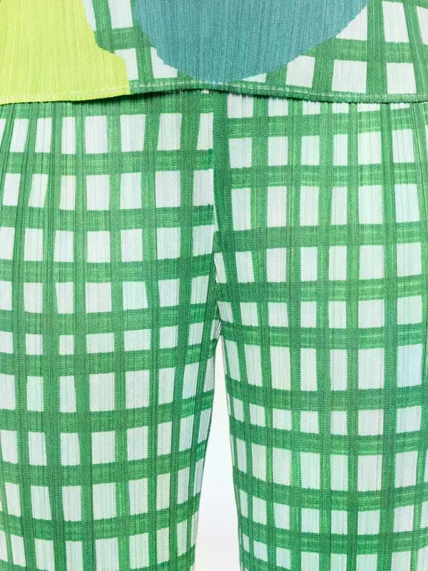 Issey Miyake Basket Pleated Cropped Trousers