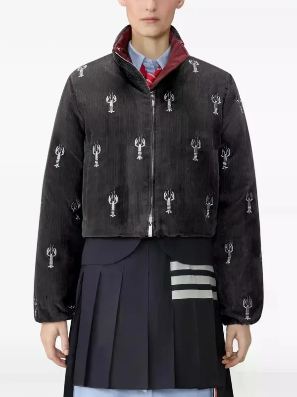 Thom Browne Lobster-stitch Reversible Jacket - Grey