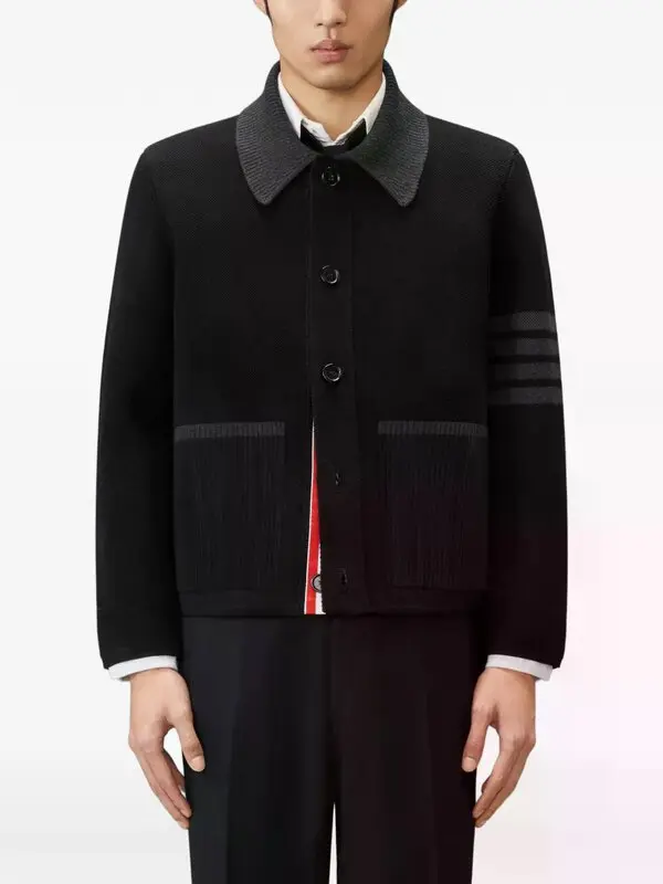 Thom Browne 4-bar Merino Wool Jacket - Black