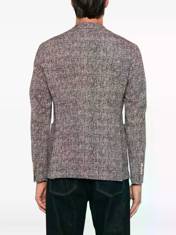 MANUEL RITZ Textured Single-breasted Cotton Blazer