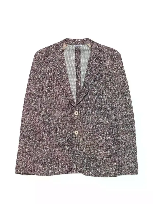 MANUEL RITZ Textured Single-breasted Cotton Blazer
