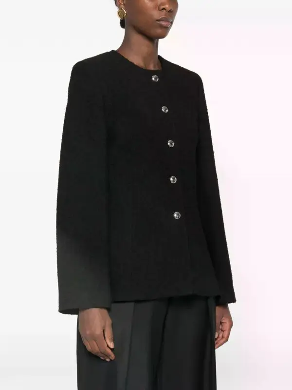 RÓHE Textured Tweed Jacket - Black