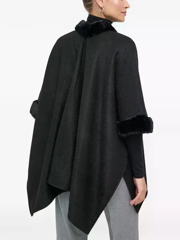 MORGAN Faux-fur-trim Cape