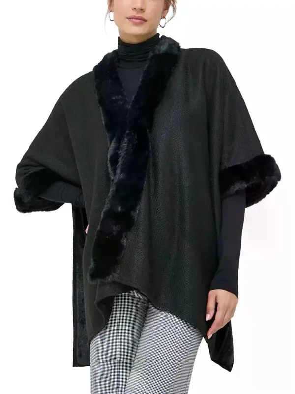 MORGAN Faux-fur Trim Cape