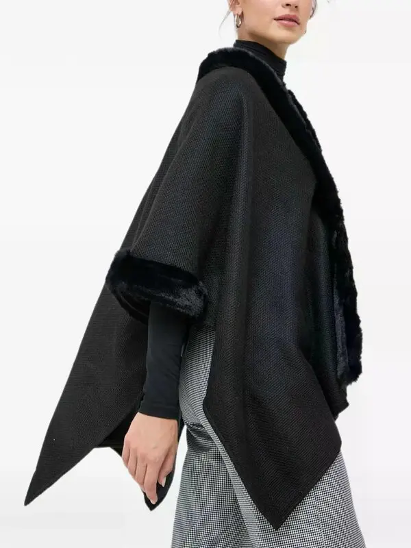 MORGAN Faux-fur Trim Cape