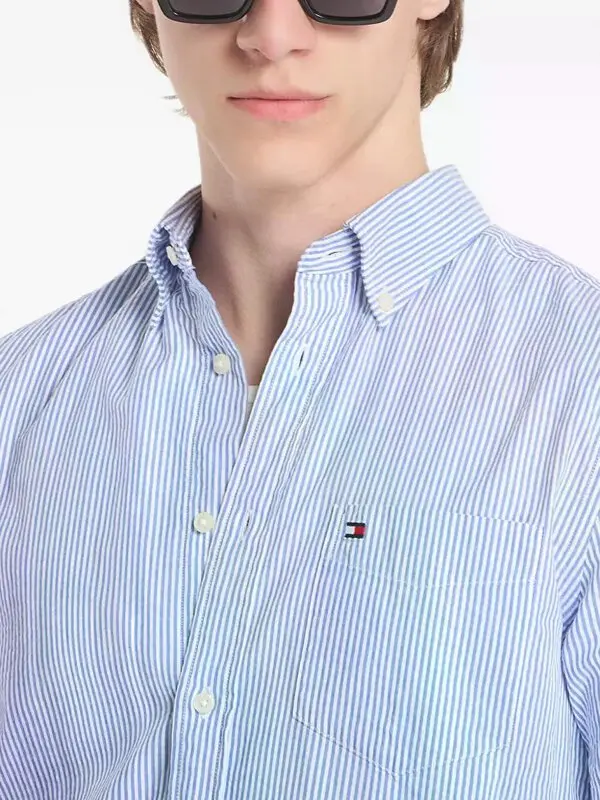 Tommy Hilfiger Vertical-stripe Short-sleeve Shirt