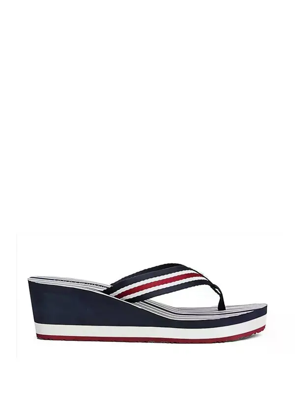 Tommy Hilfiger Platform Striped Sandals - Blue
