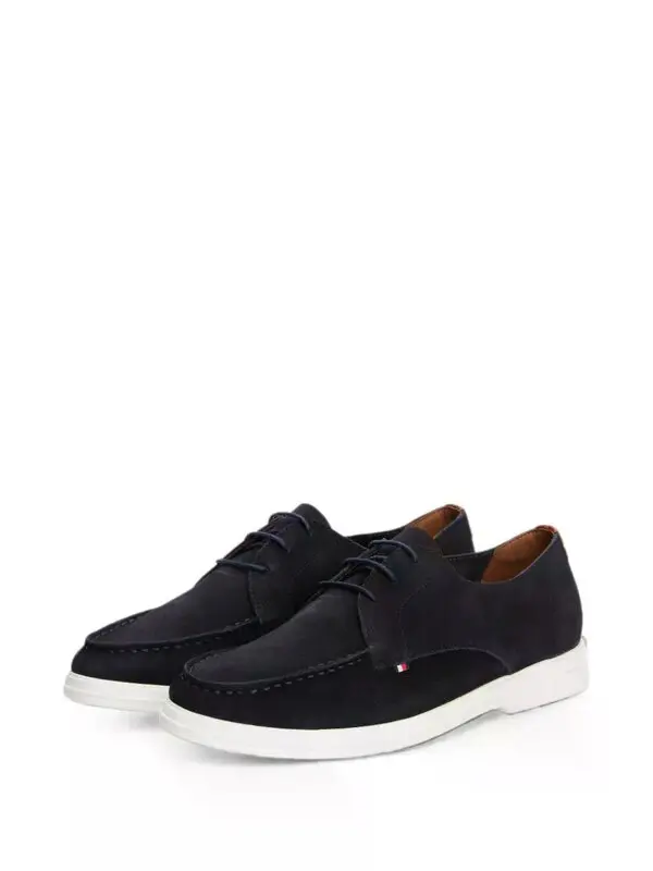 Tommy Hilfiger Moc Toe Suede Lace-up Derby Shoes