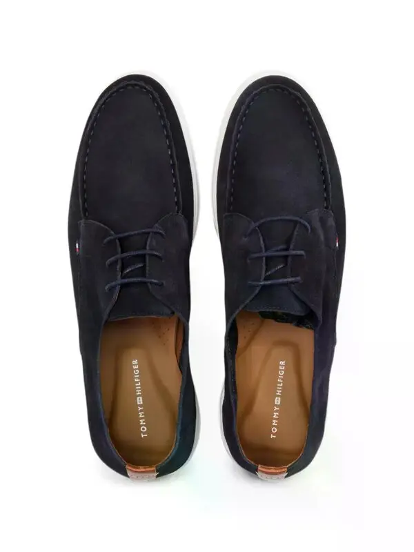 Tommy Hilfiger Moc Toe Suede Lace-up Derby Shoes