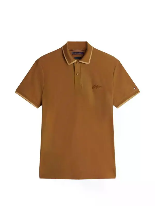 Tommy Hilfiger Embroidered-logo Cotton Polo Shirt