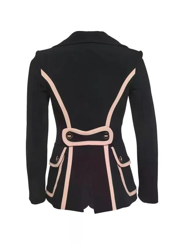 Elisabetta Franchi Double-breasted Contrast-trim Blazer