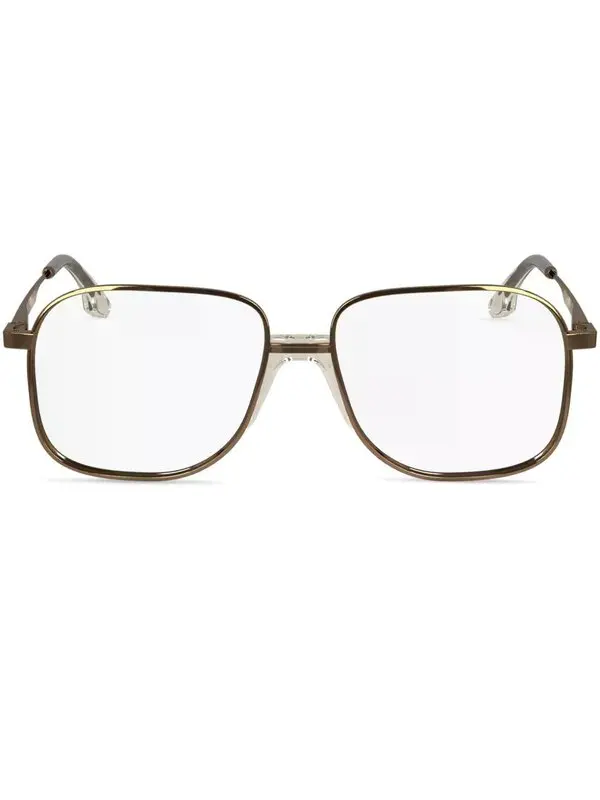 Victoria Beckham Square-frame Glasses - Gold