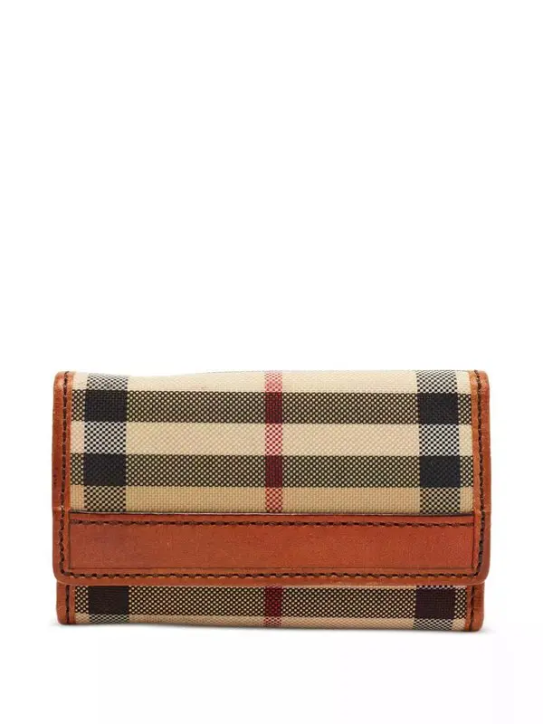 Burberry Haymarket Key Holder - Neutrals