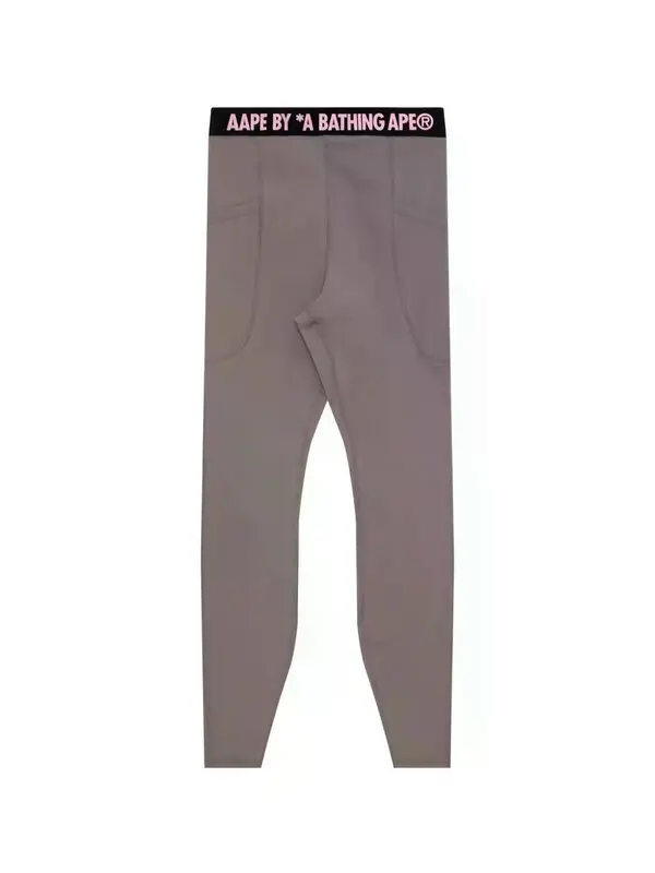 AAPE BY *A BATHING APE Logo-waistband Leggings - Neutrals