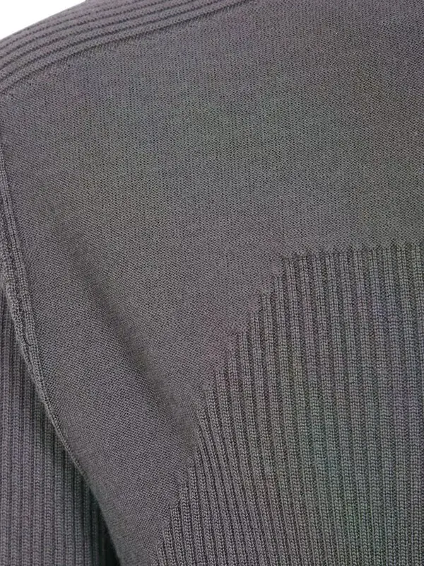 Rick Owens Ribbed-knit Panelled Sweater