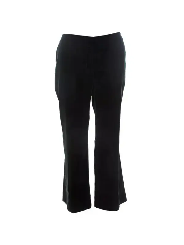 Alexander McQueen Velvet Wide-leg Trousers - Black