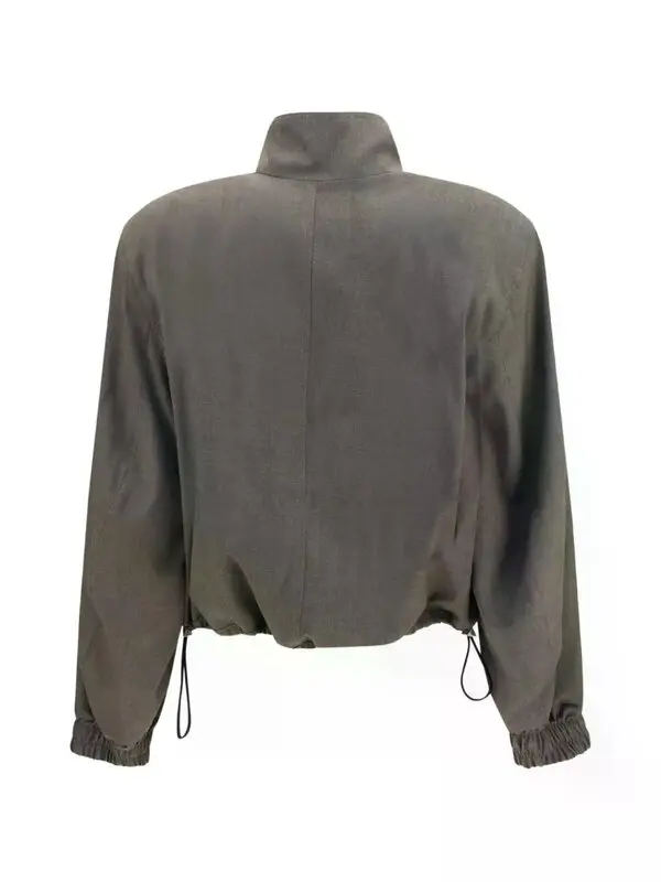 Attico High-neck Zip-up Bomber Jacket