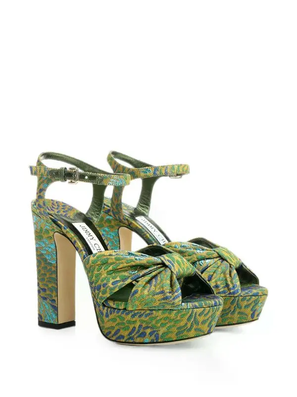JIMMY CHOO Heloise Knotted Platform Sandals