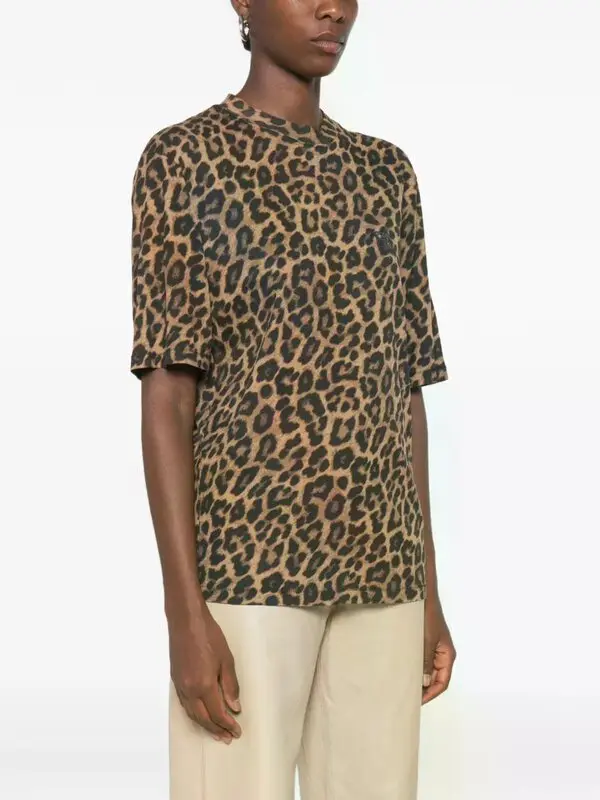 ANINE BING Leopard Print T-shirt