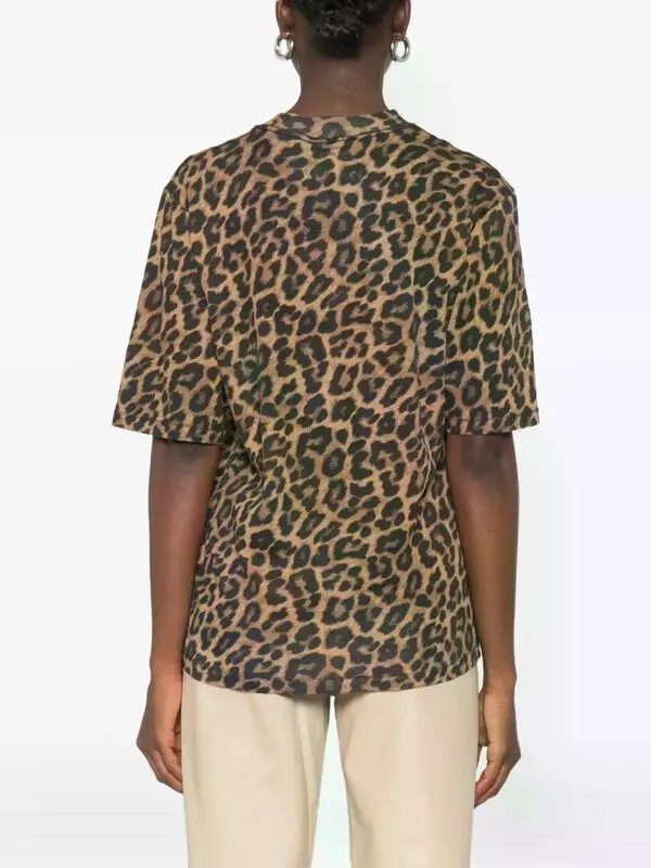 ANINE BING Leopard Print T-shirt
