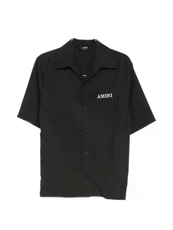 Amiri Logo-embroidered Camp-collar Shirt