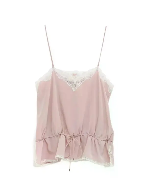 Chloé Lace-trim Drawstring Camisole Top - Pink
