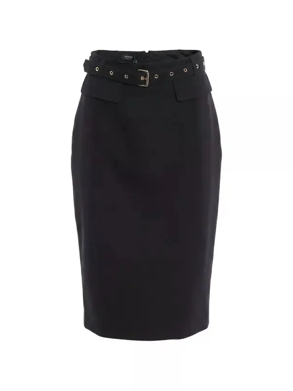 Pinko Gazania Belted Front-slit Midi Skirt