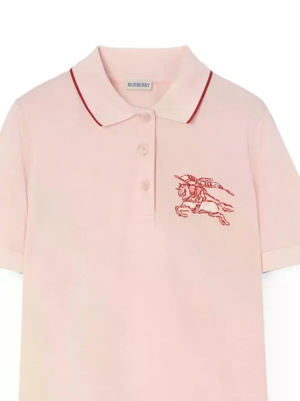 Burberry Heart Knight Cotton Polo Shirt Dress - Pink