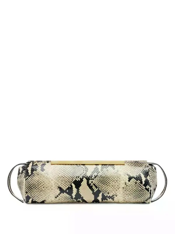 Khaite Snake-effect Leather Clutch Bag