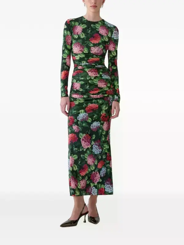 Carolina Herrera Hydrangea-print Maxi Dress