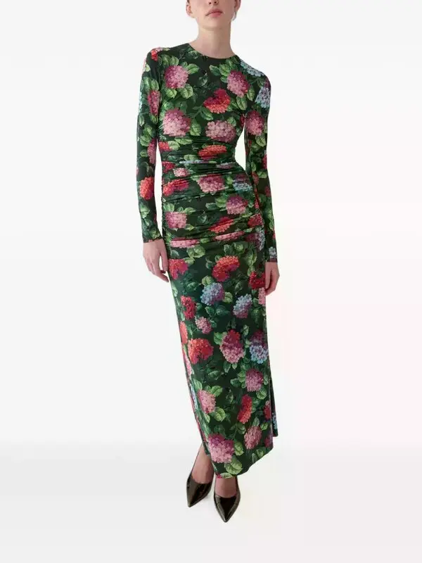 Carolina Herrera Hydrangea-print Maxi Dress