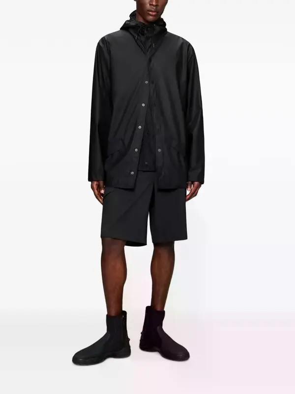 Rains Hooded Press-stud Jacket