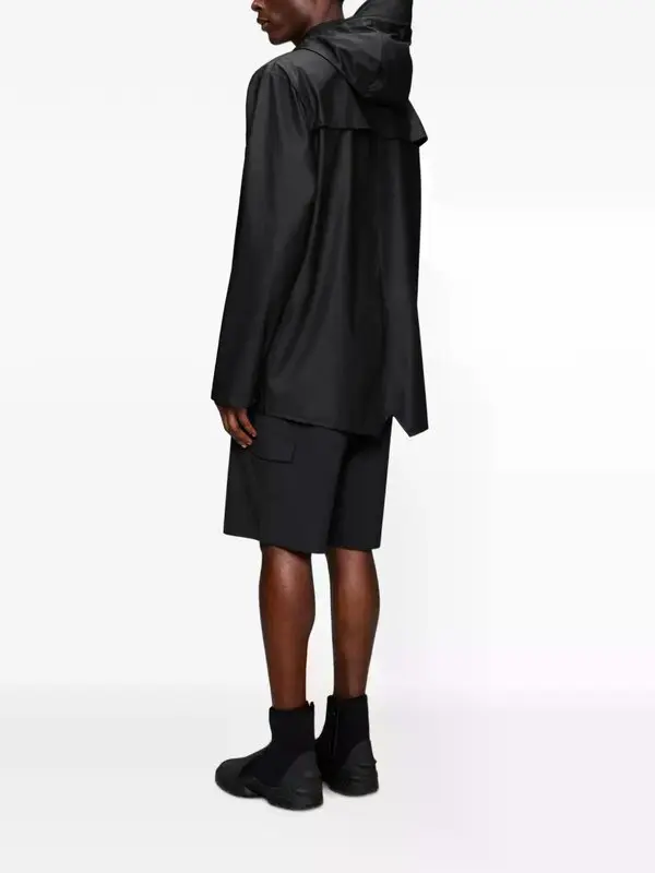 Rains Hooded Press-stud Jacket