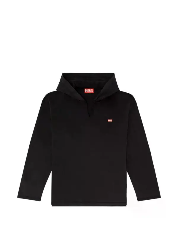 DIESEL® Long-sleeve T-shirt With Flannel Hood