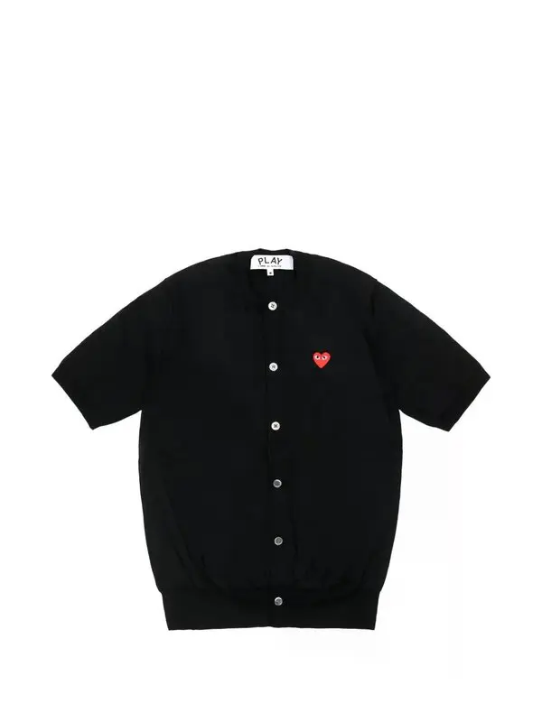 Play Comme Des Garcon Logo-patch Short-sleeve Cardigan