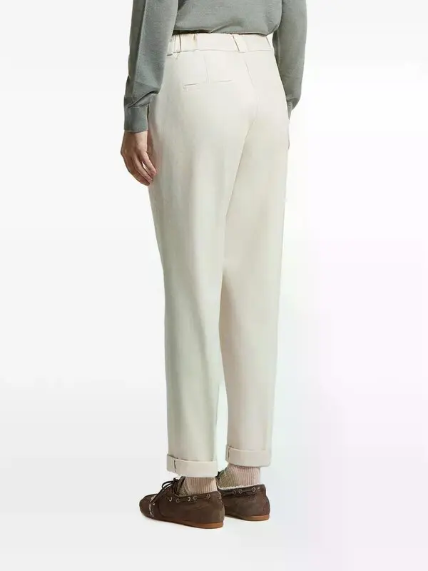 Peserico Pressed-crease Tailored Trousers - Neutrals