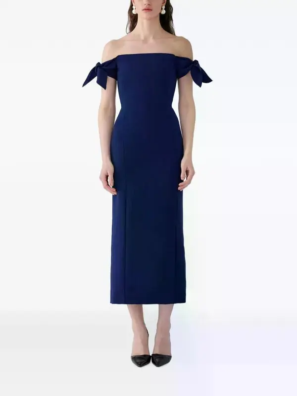 Carolina Herrera Off-shoulder Midi Dress