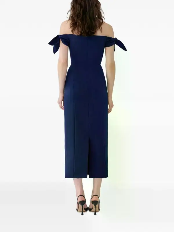 Carolina Herrera Off-shoulder Midi Dress