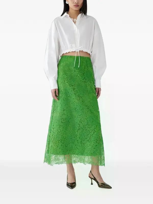 Carolina Herrera Cropped Drawstring Shirt - White