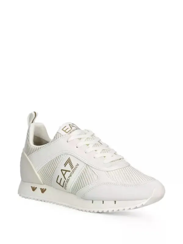 EA7 Logo Print Panelled Sneakers