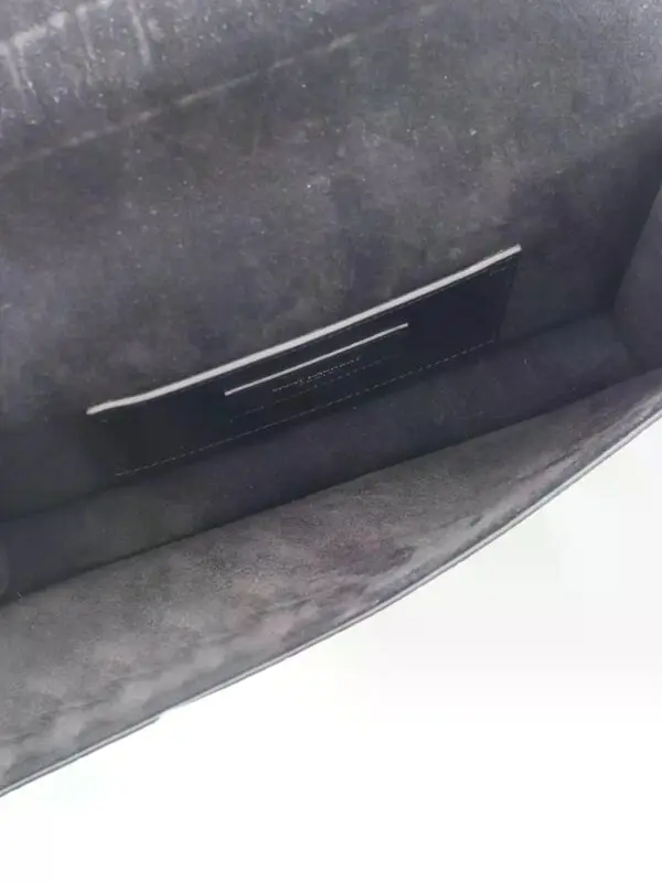 Saint Laurent Croc-embossed Leather Clutch