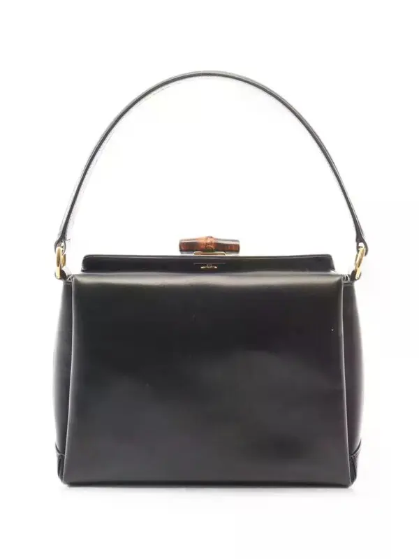 Gucci 2000s Bamboo Leather Tote Bag