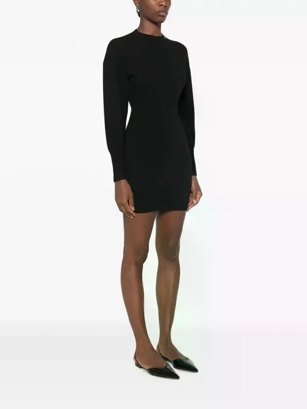ANINE BING Ribbed Knit Long Sleeve Dress
