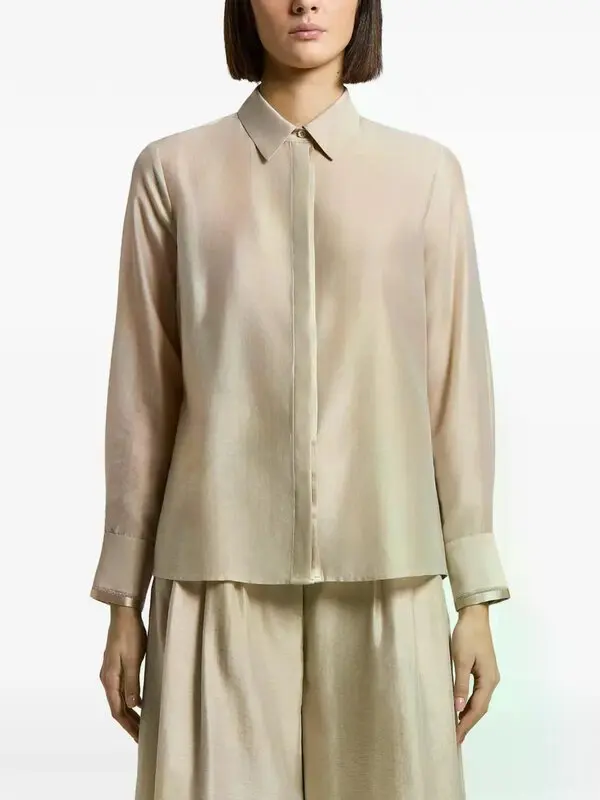 Peserico Beaded-trim Long-sleeved Shirt