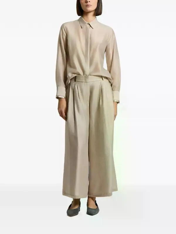 Peserico Beaded-trim Long-sleeved Shirt